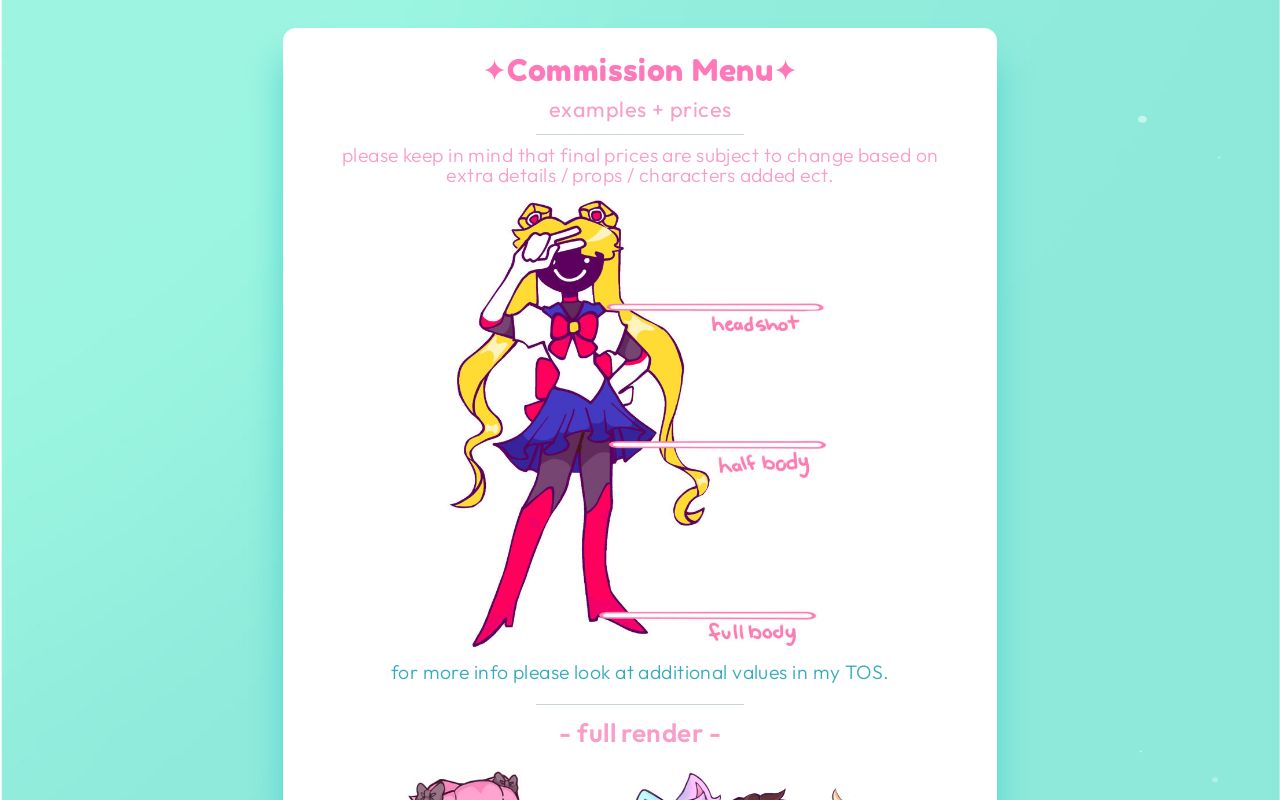 comm menu🌱🛒